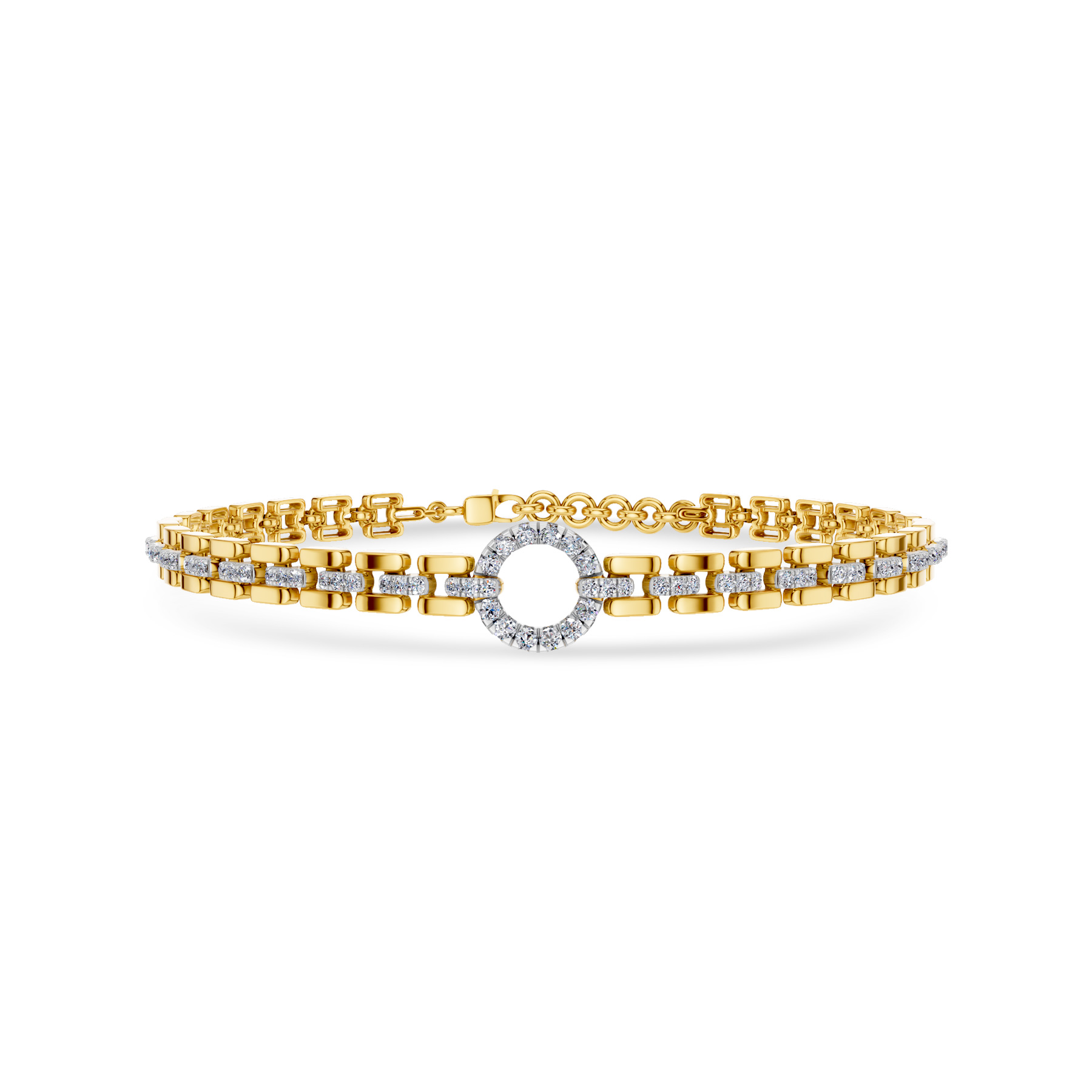 Julie Interlinked Diamond Bracelet | 18kt Diamond Bracelet
